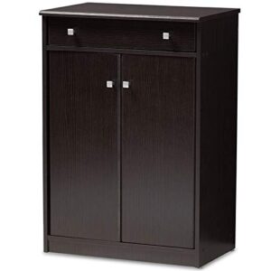 baxton studio dariell shoe cabinet in wenge brown