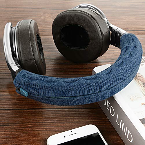 Geekria Knit Fabric Headband Pad Compatible with Sony WH1000XM3, WH1000XM2, MDR1000X, WHCH700N Headphone Replacement Headband/Headband Cushion/Replacement Pad Repair Parts (Blue)