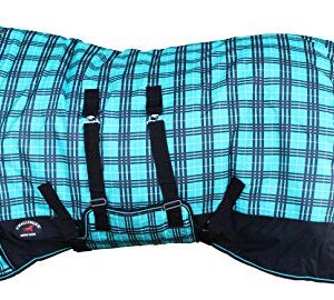 CHALLENGER 70" 1200D Turnout Waterproof Horse Tough Winter Blanket Heavy Belly Band 579B