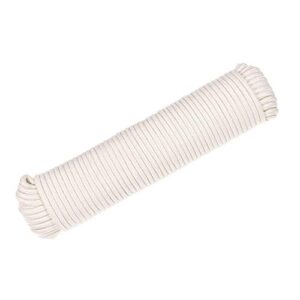 polyester clothesline (3/16 inch, 100 feet, white) - low stretch dye free - all purpose laundry line