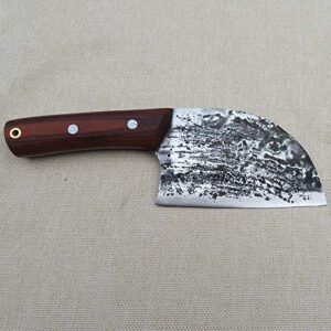 LICAIDAO Chinese kitchen knife Manual forging Kitchen Knife Chef's Meat Cleaver Vegetable Cutter with High Carbon Clad Steel（Mini section）