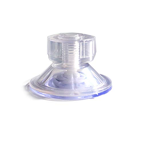 DANXQ Full Transparent Strong Screw Nut Pull Suction Cup Hand Tighten Adjustment Sucker with Press Cap, 12 Piece/Pack (4.5CM-Clear) (12)