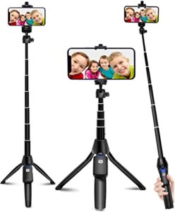 selfie stick, 40 inch extendable selfie stick tripod,phone tripod with wireless remote shutter,group selfies/live streaming/video recording compatible with all cellphones