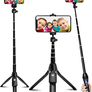 Selfie Stick, 40 inch Extendable Selfie Stick Tripod,Phone Tripod with Wireless Remote Shutter,Group Selfies/Live Streaming/Video Recording Compatible with All Cellphones