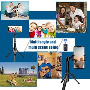 Selfie Stick, 40 inch Extendable Selfie Stick Tripod,Phone Tripod with Wireless Remote Shutter,Group Selfies/Live Streaming/Video Recording Compatible with All Cellphones