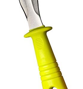 DragonFruitee Oyster Shucking Knife, Commercial Grade Clam and Shellfish tool With Ergonomic Grip And Anti-Slip Handle, Good For Home Restaurant Kitchen And Outdoor Use, Yellow/Silver (1 Count)