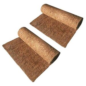 hamiledyi 2pcs reptile carpet natural coconut fiber carpet mat for pet terrarium liner reptile supplies for lizard snake chamelon turtle bedding bunny rabbit mat