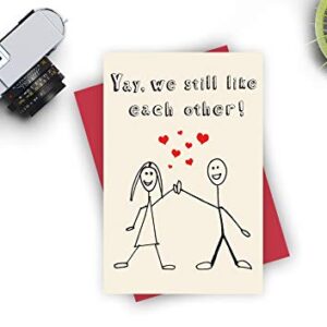 Birthday Card for Boyfriend Husband, Sweet Love Card, Funny Anniversary Card for Her Him Husband Wife,