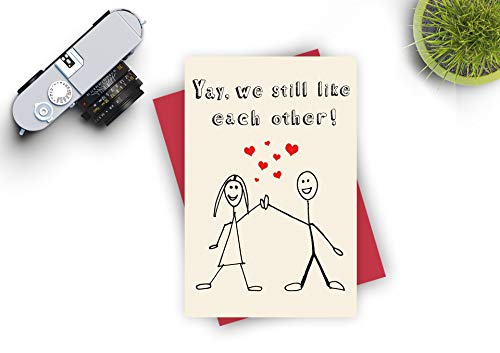 Birthday Card for Boyfriend Husband, Sweet Love Card, Funny Anniversary Card for Her Him Husband Wife,