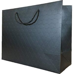 MODEENI Large Black Gift Bags with Handles for Presents 13x5x10 Luxury Boutique Bags 12 Pack Black Paper Shopping Bag