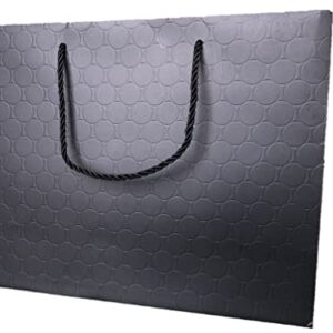 MODEENI Large Black Gift Bags with Handles for Presents 13x5x10 Luxury Boutique Bags 12 Pack Black Paper Shopping Bag