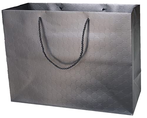 MODEENI Large Black Gift Bags with Handles for Presents 13x5x10 Luxury Boutique Bags 12 Pack Black Paper Shopping Bag