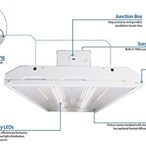 NICOR Lighting HBL3110UNV50K LED High Low Bay, White