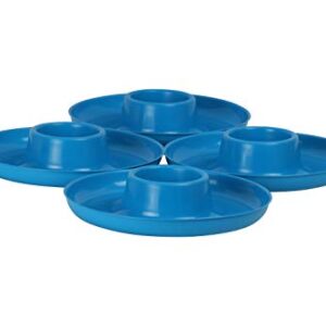 GreatPlate GP-TEAL-4PK AZ Teal Plate 4-Pack, 4 Teal GreatPlates, Food Tray and Beverage Holder, Dishwasher Safe, Microwave Safe, Made in USA, Picnics, Parties, Tailgates, Appetizers, Great for Kids