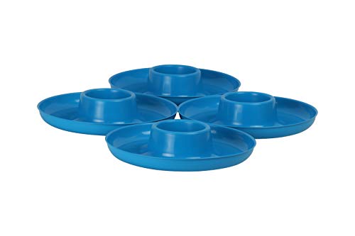 GreatPlate GP-TEAL-4PK AZ Teal Plate 4-Pack, 4 Teal GreatPlates, Food Tray and Beverage Holder, Dishwasher Safe, Microwave Safe, Made in USA, Picnics, Parties, Tailgates, Appetizers, Great for Kids