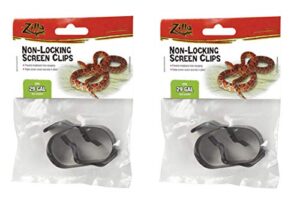 zilla fresh air non-locking screen clips, small (2 pack - small)