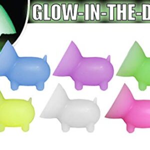 Glow Piggy Cell Phone Stand/Cell Phone Accessory/Glow in The Dark (6-Pack)