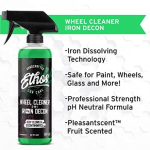 Ethos Wheel Cleaner - Car Wheel Cleaner Spray - Brake Dust, Iron Remover - Color Change Technology - Professional Strength Formula (16 Oz)