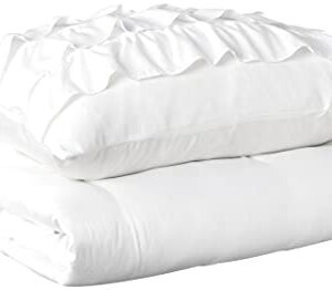 Latitude Ruby Ruffle Comforter Set, Twin, White