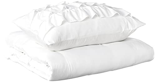 Latitude Ruby Ruffle Comforter Set, Twin, White