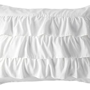 Latitude Ruby Ruffle Comforter Set, Twin, White