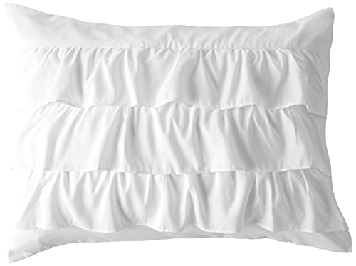 Latitude Ruby Ruffle Comforter Set, Twin, White