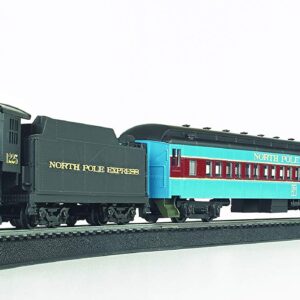 Bachmann Trains - North Pole Express Ready To Run Electric Train Set - HO Scale,Black Cyan