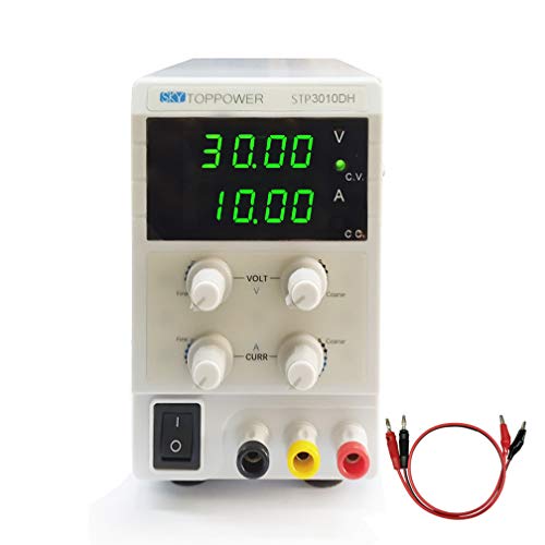 DC Power Supply Adjustable 4-Digital 30V/10A Switching Regulated Power Suppl Single-Output