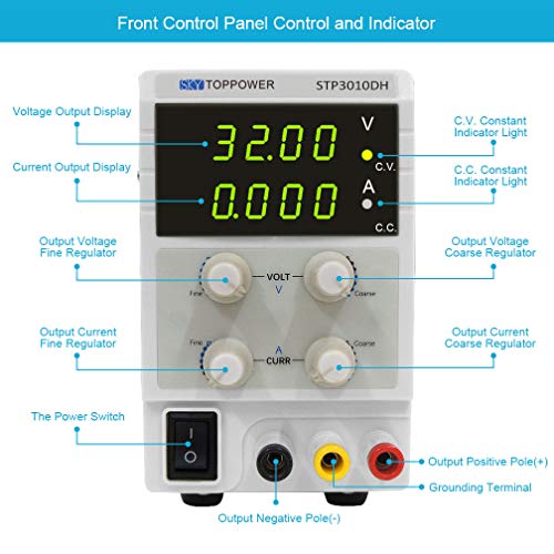 DC Power Supply Adjustable 4-Digital 30V/10A Switching Regulated Power Suppl Single-Output