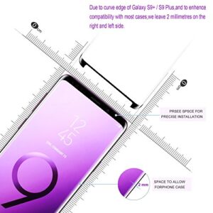 [2-Pack] Galaxy S9 Plus Screen Protector Glass [Easy Installation Tray], iAnder 3D Curved [Tempered Glass] Screen Protector for Galaxy S9 Plus S9+ [Case Friendly]