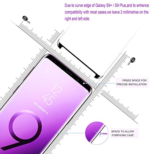 [2-Pack] Galaxy S9 Plus Screen Protector Glass [Easy Installation Tray], iAnder 3D Curved [Tempered Glass] Screen Protector for Galaxy S9 Plus S9+ [Case Friendly]