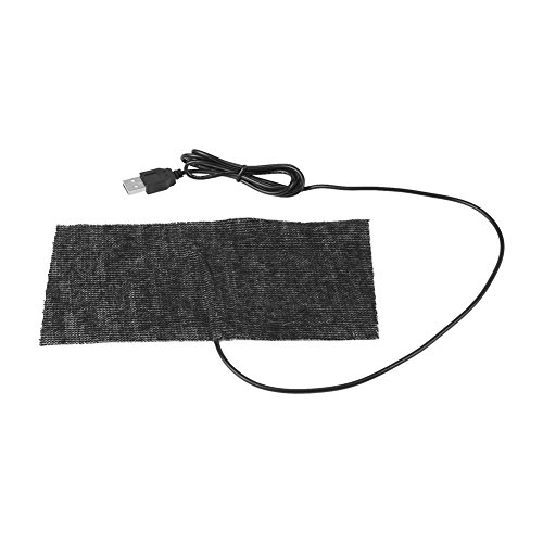 USB Heating Pad 5V Electric Cloth Heater Pad Heating Element for Clothes Seat Pet Warmer 35℃-45℃, 7.87 x 3.94inch Black