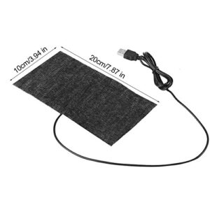 USB Heating Pad 5V Electric Cloth Heater Pad Heating Element for Clothes Seat Pet Warmer 35℃-45℃, 7.87 x 3.94inch Black