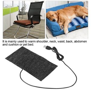 USB Heating Pad 5V Electric Cloth Heater Pad Heating Element for Clothes Seat Pet Warmer 35℃-45℃, 7.87 x 3.94inch Black