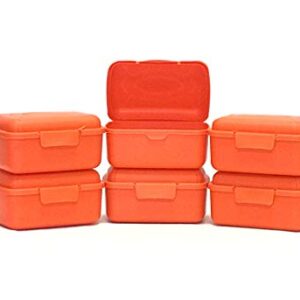 Mintra Home Utility Boxes (Orange, 400ml) - 6 Pack - (4.75inW x 3.25inD x 2.25inH)