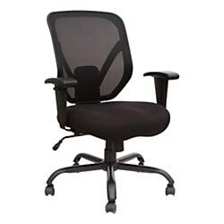 lorell soho big & tall mesh back chair, black