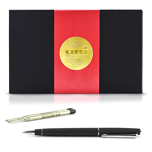 uni JETSTREAM PRIME TWIST - Includes one pen + two Parker Style refills (SXR-600-07) in Exclusive Gift Box - Black