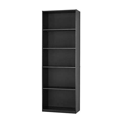 Mainstay` 71" 5-Shelf Standard Bookcase (Black)