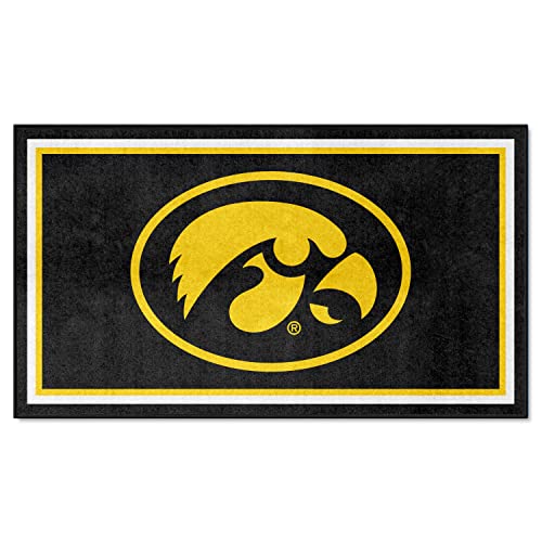 FANMATS 19771 NCAA Iowa Hawkeyes 3ft. x 5ft. Plush Area Rug | Sports Fan Area Rug, Home Decor Rug and Tailgating Mat