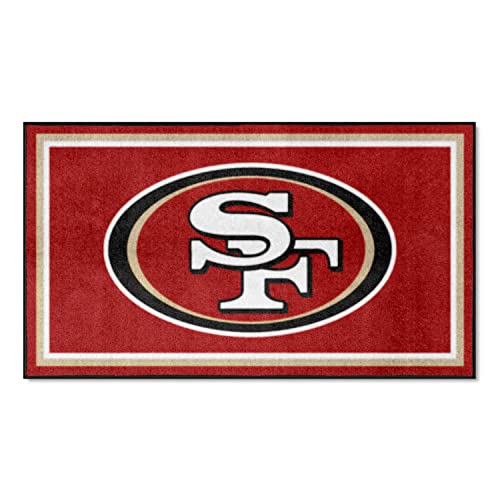 FANMATS 19884 NFL San Francisco 49ers 3ft. x 5ft. Plush Area Rug | Sports Fan Area Rug, Home Decor Rug and Tailgating Mat