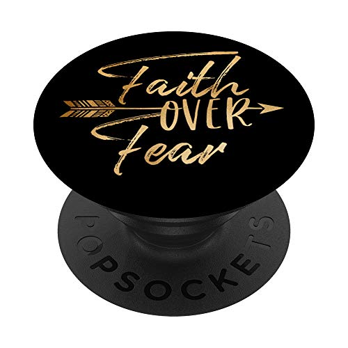 Faith Over Fear Psalms 118 Bible Verse Scripture Verse Gift PopSockets PopGrip: Swappable Grip for Phones & Tablets