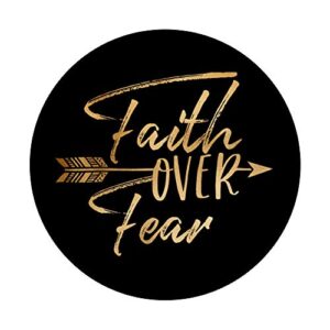 Faith Over Fear Psalms 118 Bible Verse Scripture Verse Gift PopSockets PopGrip: Swappable Grip for Phones & Tablets