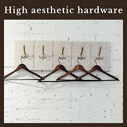 UNIQANTIQ HARDWARE SUPPLY Heavy Duty Brass Plated Hat and Coat Hook | Wall, Hall Tree, Rack Mount Vintage Coat Hooks for Hanging Garment | H21-P2699-1BP (1)