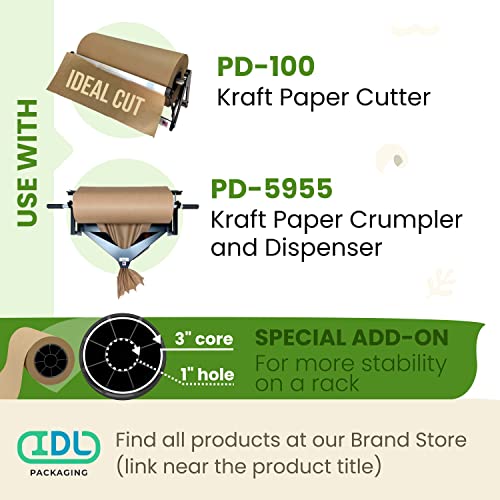 IDL Packaging - KRAFT24-30 Large Brown Kraft Paper Roll 24" x 1200' - Natural Kraft Wrapping Paper for Packing - Perfect Kraft Paper for Void Filling - Kraft Paper for Kids Art Projects