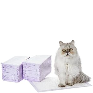 amazon basics cat pad refills for litter box, fresh scent, pack of 40, purple