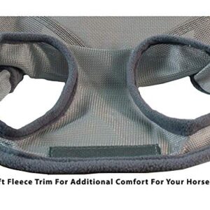 Derby Originals Reflective Mesh Fly Mask with 1 Year Warranty No Ears or Nose Cover,White,Large (Full/Average),72-7107WH-L