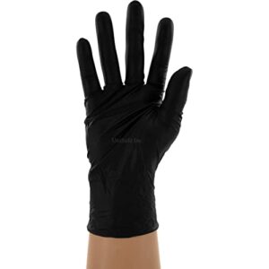 PITBULL Black Nitrile Exam Gloves, 6 Mil, Disposable, Case/1000, X-Large XL