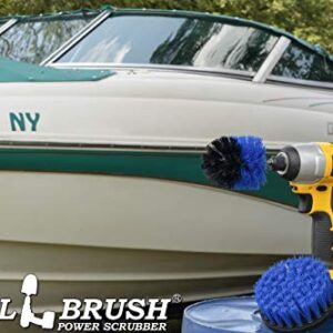 Kayak - Cleaning Supplies - Drill Brush - Raft - Boat - Canoe - Inflatable - Boat Accessories - Hull Cleaner - Pond Scum, Oily Residue, Barnacles, Oxidation - Spin Brush