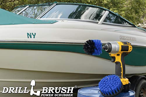 Kayak - Cleaning Supplies - Drill Brush - Raft - Boat - Canoe - Inflatable - Boat Accessories - Hull Cleaner - Pond Scum, Oily Residue, Barnacles, Oxidation - Spin Brush