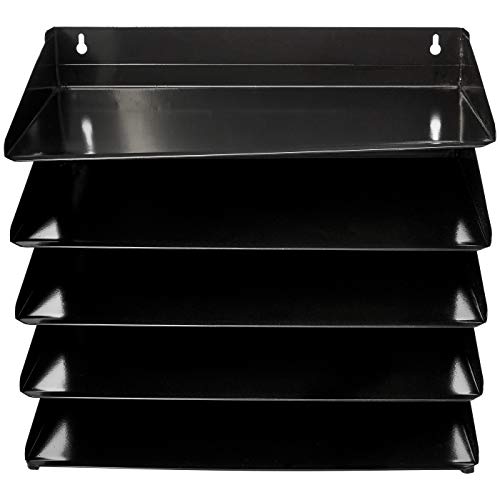 Amazon Basics 5 Tier Metal Office Document Organizer Tray, 15" x 9" x 13"